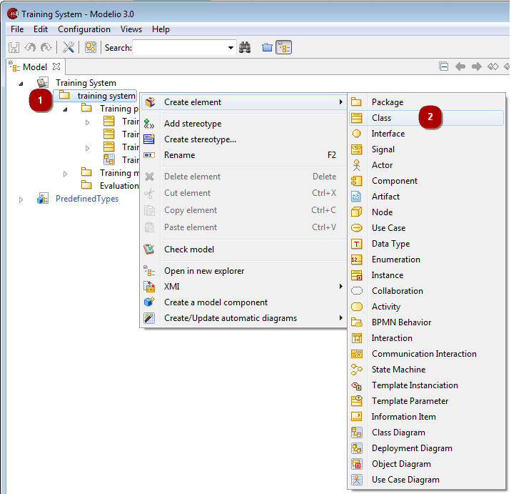 Creating Elements Using The Contextual Menu Commands