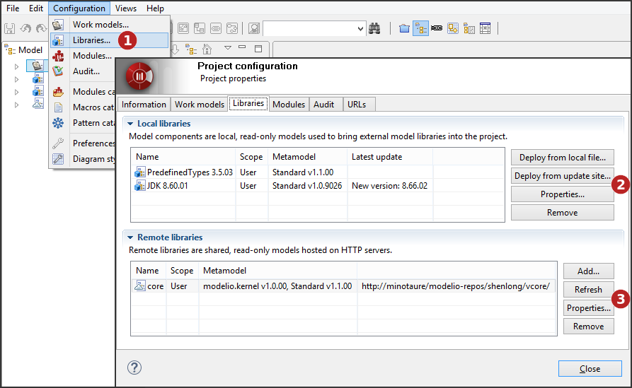 Configuring project libraries